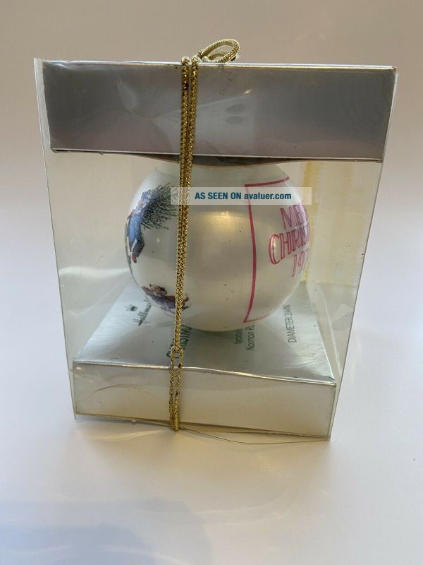 Hallmark Vintage Norman Rockwell Christmas Tree Ball Ornament - 1974 ...