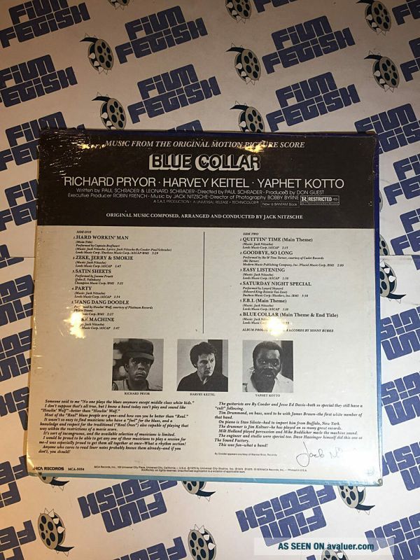 Blue Collar Music From Motion Picture Soundtrack Vinyl (1978) Richard ...