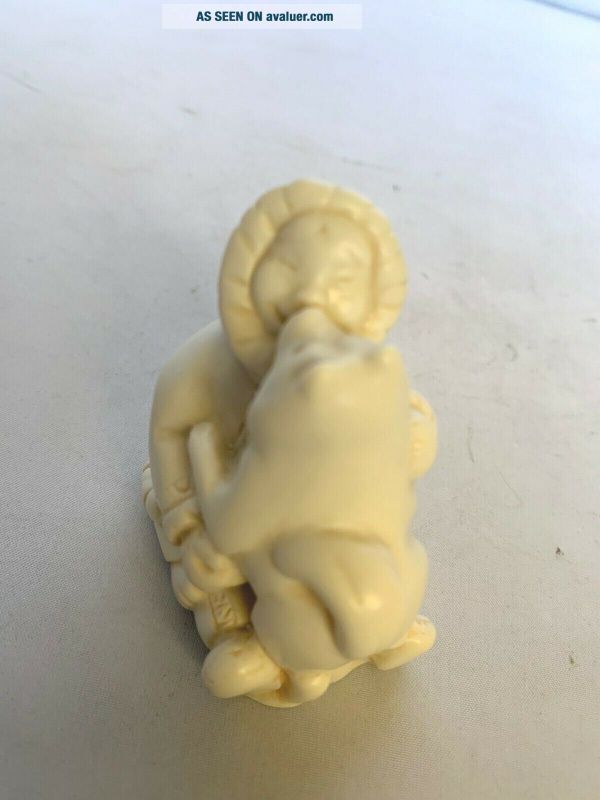 Solid PEARLITE Eskimo Child And Dog - FAIT A LA MAIN PAR CANADA ...