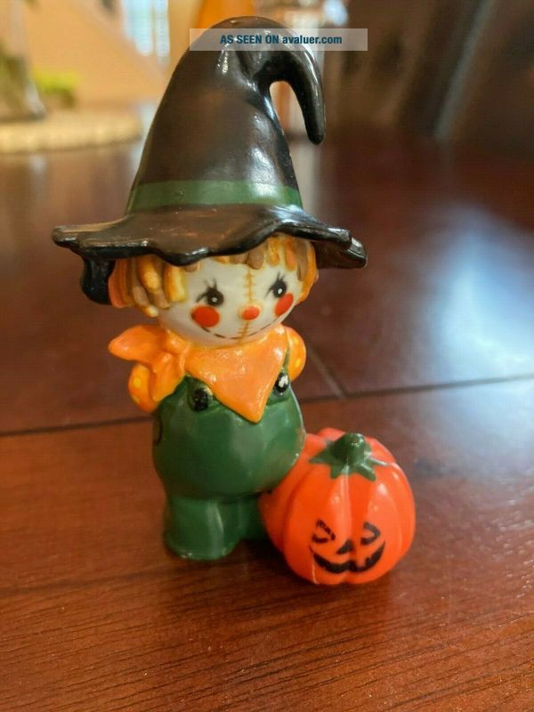 Vintage Hallmark Merry Miniatures Halloween 1974 Scarecrow Jack O ...