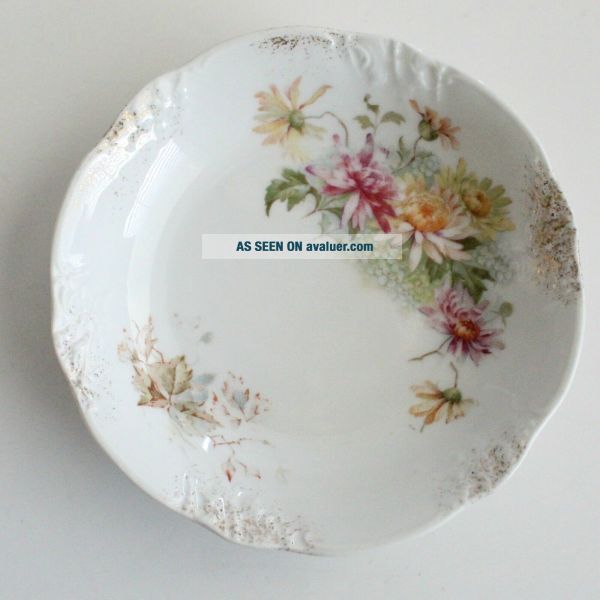 Antique Carl Tielsch CT Altwasser Fruit Bowl Flowers Germany Marked ...