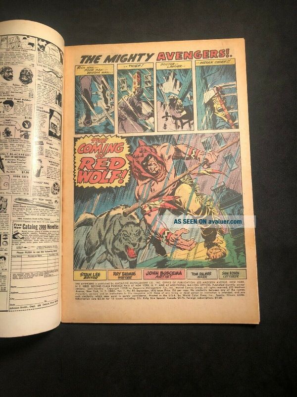Avengers 80 KEY 1st App And Origin Of Red Wolf AKA Wildrun | #23655021