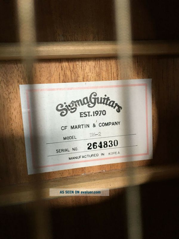 Vintage Sigma By Martin DM - 2 Acoustic Dreadnought Guitar With Case ...