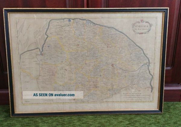Robert Morden Map Of Norfolk - Antique Map In A Hogarth Frame | #23754817