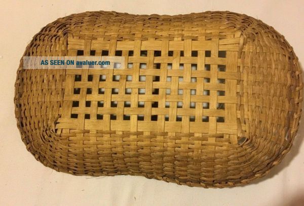 Antique Primitive Splint Wood Gathering Basket | #23766315