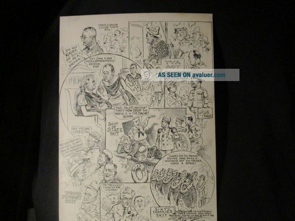 Berryman - Rare Pol. Cartoon - 1938 - A Review Of FDR ' S Antics To ...