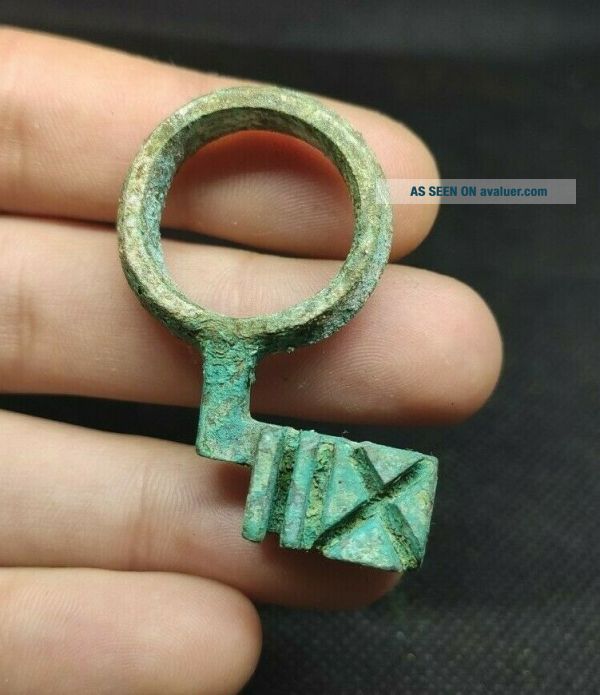 MASSIVE ANCIENT ROMAN BRONZE KEY RING - 100/300 AD | #23864791