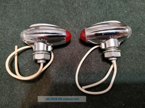 Vintage Harley ELECTROLINE Auto TURN MARKER LIGHTS Knucklehead Panhead ...
