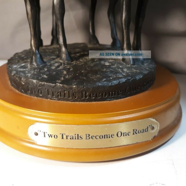 Vintage Montana Lifestyles Retired Two Trails Become One Road Statue ...