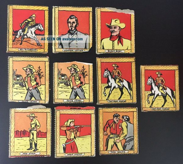 10 Vintage 1950s Exciting Wild West Adventures Series Novelty Trading ...