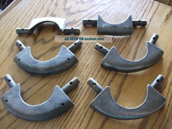 Vintage Antique Billiard Snooker Table Pocket Irons 6 Full Set Actual ...