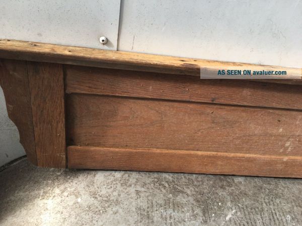 Antique Architectural Wood Oak PEDIMENT HEADER Mantel Board Salvage 38 ...