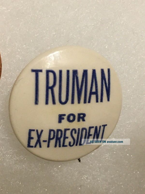 1949 HARRY TRUMAN Campaign Pin Pinback Button Political President ...