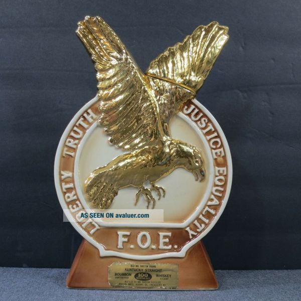 Fraternal Order Of Eagles FOE Whiskey Bourbon Decanter 1972 Atlanta ...