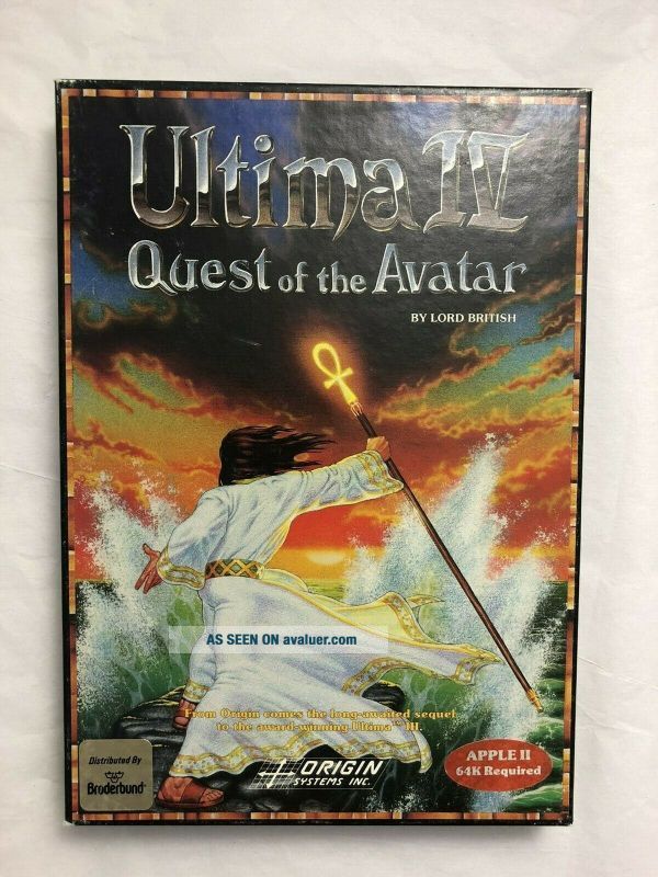 Ultima IV Quest Of The Avatar Origin Systems Apple II Computer Vintage ...