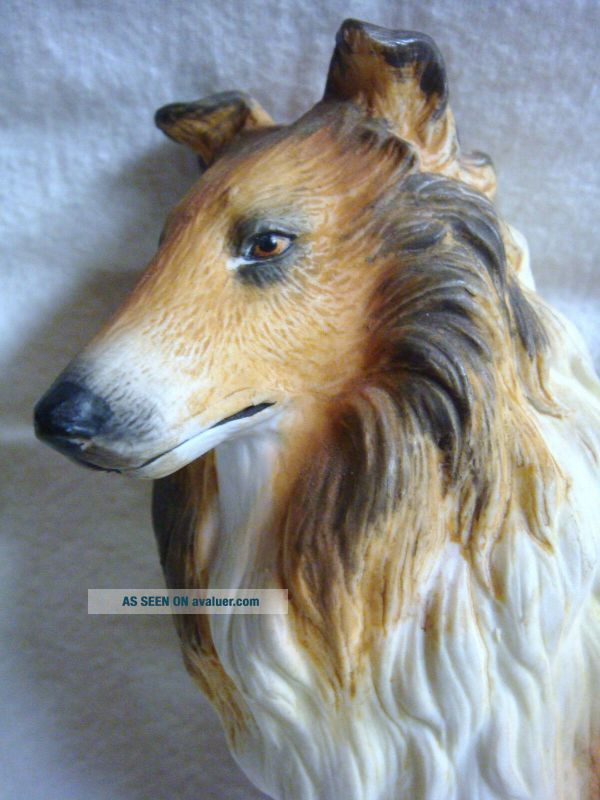 STUNNING Andrea By Sadek Japan COLLIE DOG Porcelain Figure | #23918529