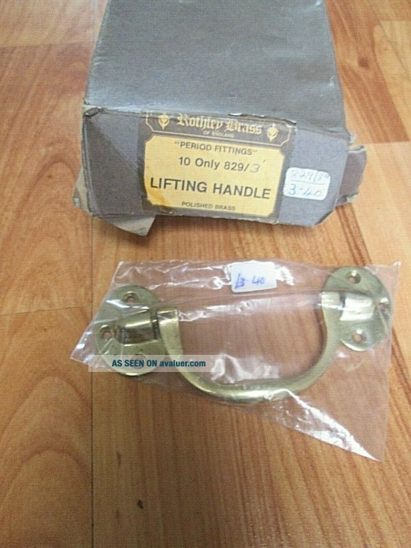 5 X VINTAGE BRASS SWAN NECK DROP HANDLES FOR CHEST OF DRAWERS 5 ...