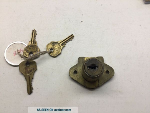 Vintage Corbin Desk Drawer Cylinder Lock With Three Keys | #24014418
