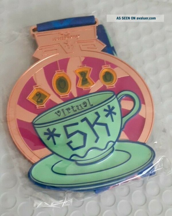 2020 Run Disney RunDisney Virtual 5k Run Race Medal Alice In Wonderland ...