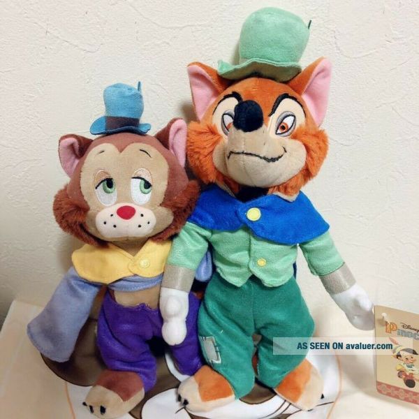 Pinocchio 80Th Anniversary Honest John & Gideon Plush Doll Disney ...
