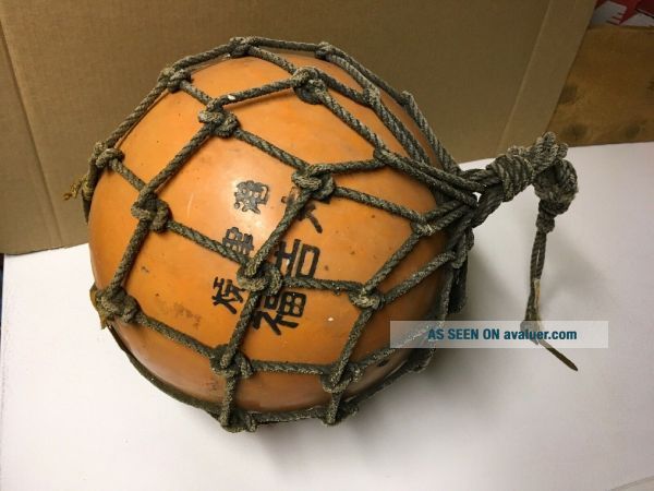 Vintage Large Authentic Japanese Roped Net Fishing Float Bouy Ball ...
