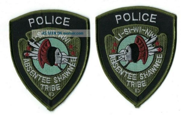 Absentee Shawnee Indians OK Oklahoma Tribal Police SUBDUED Mirror Patch ...