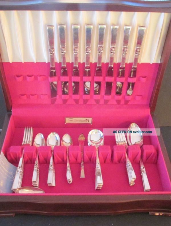 51 Pc. Community Silverplate Flower Flatware Lily Vintage Christmas ...