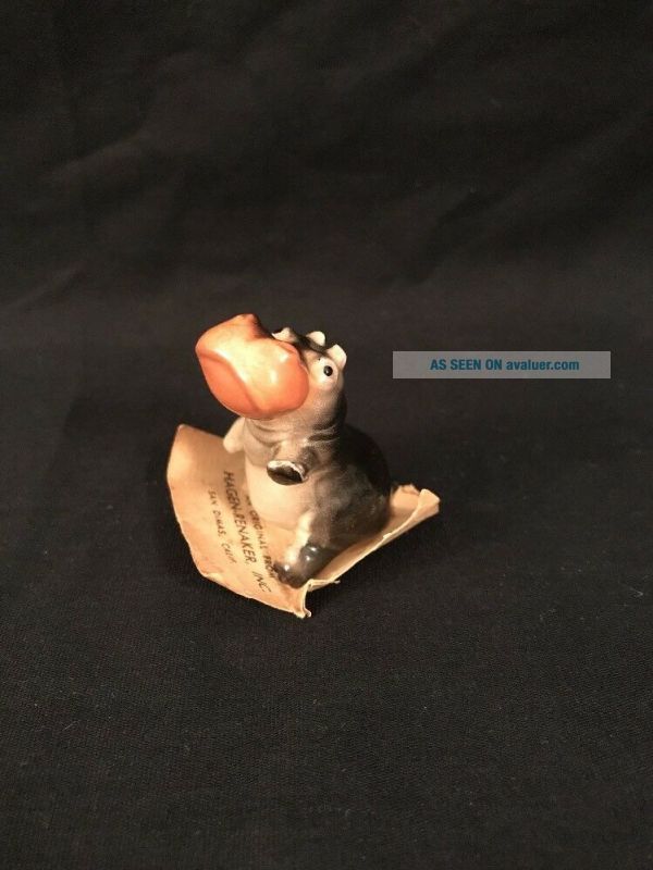 Vintage Hagen Renaker Mama Hippo Hippopotamus Animal Miniature Figurine ...