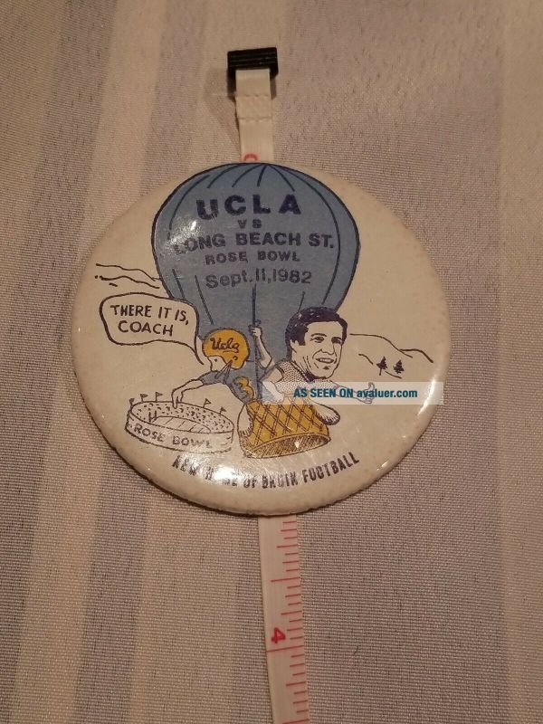 Vintage Rose Bowl 1982 UCLA Vs LONG BEACH ST Football Button, | #24197100