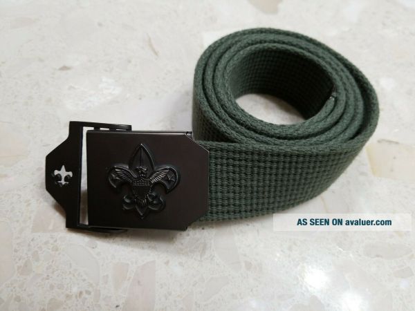 First Class Emblem Belt Buckle BSA Boy Scouts Of America S/M 32” Green ...