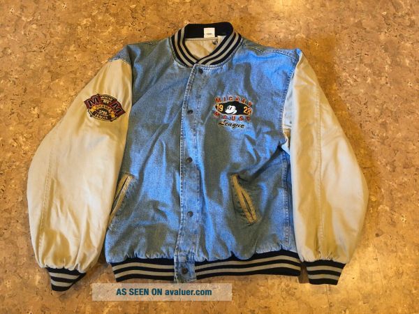 VTG 1990’s DISNEY STORE Mickey Mouse 1928 League Champs Denim Jacket ...