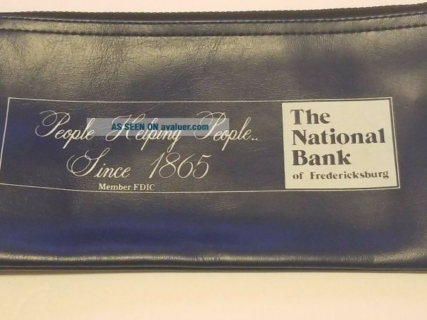 Vintage Bank Deposit Cash Vinyl Bag The National Bank Of Fredericksburg ...
