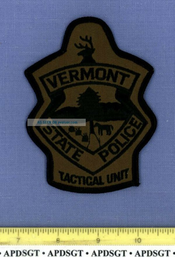 VERMONT STATE POLICE TACTICAL (SWAT) Highway Patrol Patch SUBDUED ...