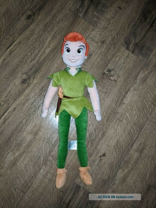 Peter Pan Large Plush Doll Toy Disney Store Exclusive 21 " MISSING HAT ...