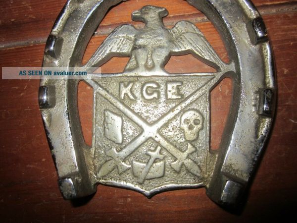 Masonic Knights Of The Golden Eagle Wall Hanger, Horse Shoe With Eagle ...