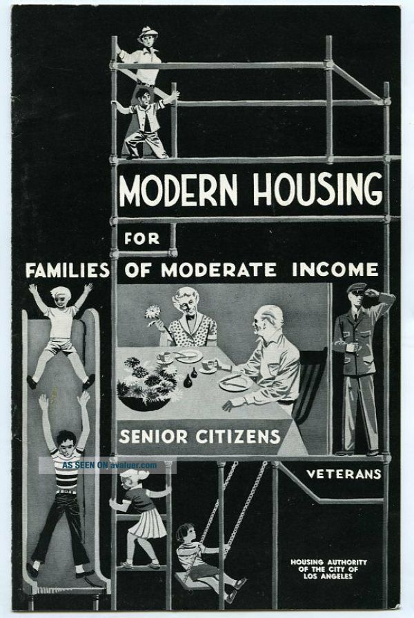 1960s Vintage Brochure Los Angeles CA Housing Authority Projects ...
