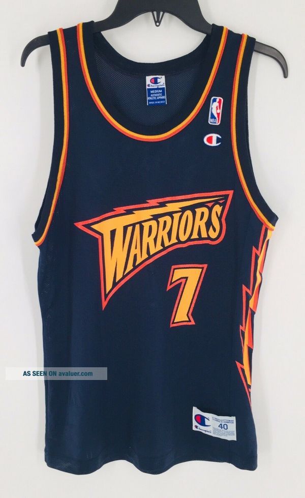 Golden State Warriors Vintage Champion Antawn Jamison Jersey NBA Sz 40 ...