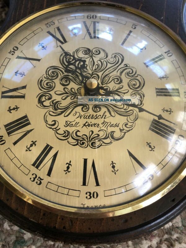 Vintage Banjo Wuersch Weather Station Clock Barometer Thermometer ...
