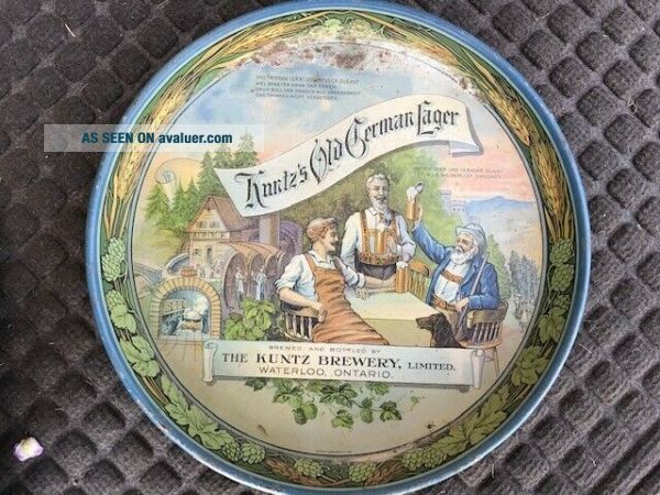 Vintage RARE Kuntz Old German Lager Beer Tray Beer And Wine ...