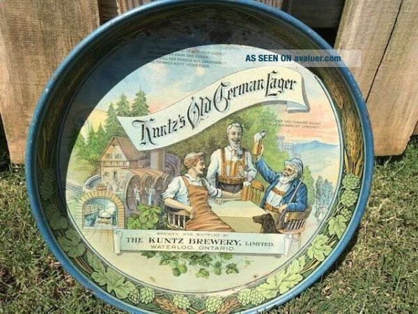 Vintage RARE Kuntz Old German Lager Beer Tray Beer And Wine ...