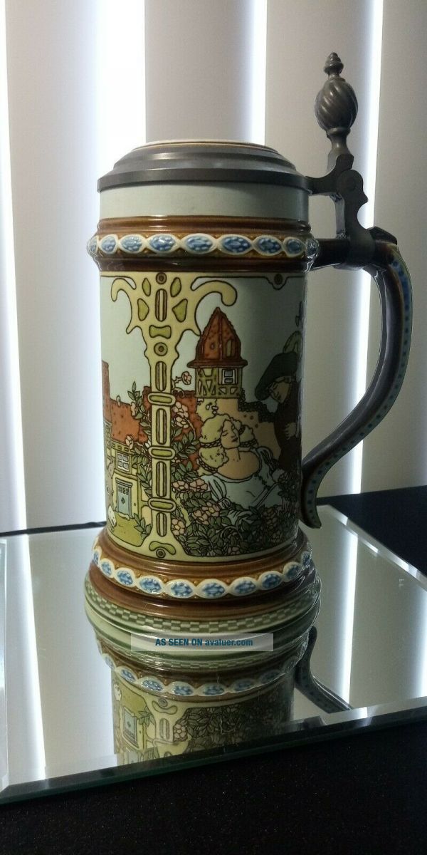 Mettlach Villeroy Boch Brothers Grimm Fairy Tale Lid Stein 2903 ...