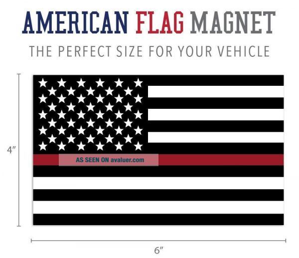 Mind Your Magnets American Flag Car Magnet - Thin Red Line ...