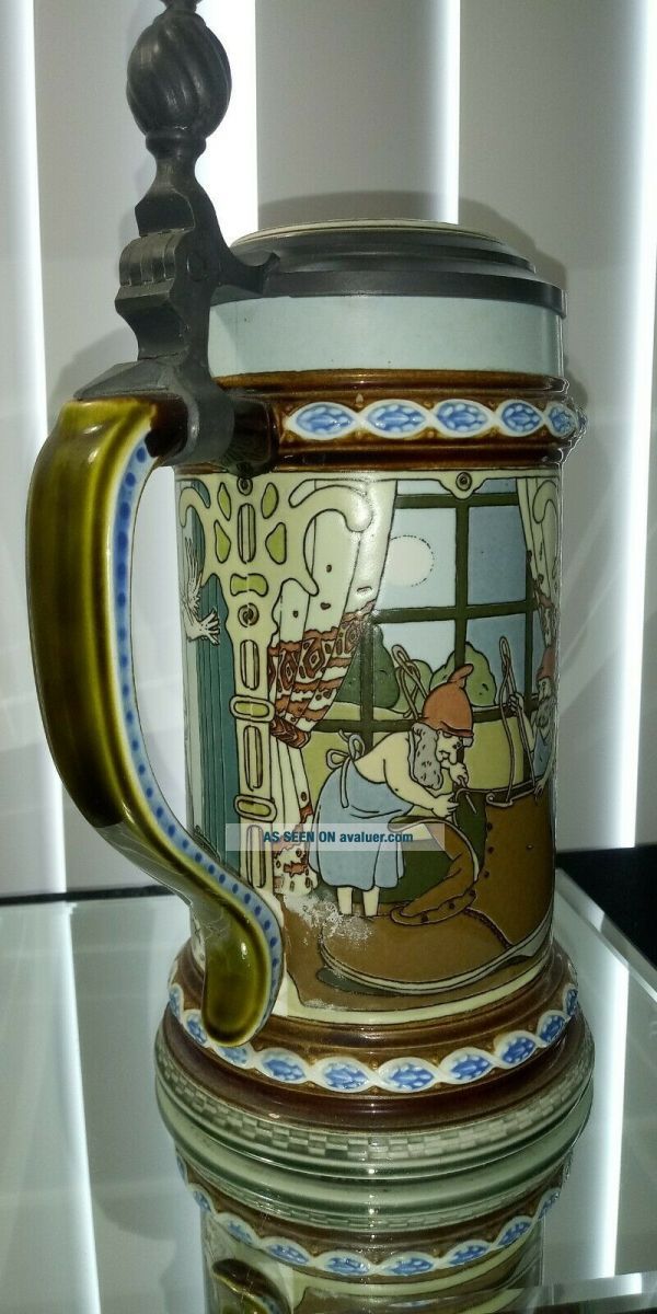 Mettlach Villeroy Boch Brothers Grimm Fairy Tale Lidded Stein 2904 ...