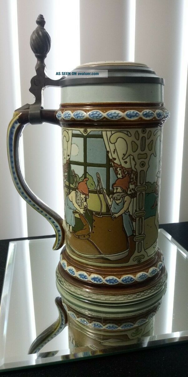 Mettlach Villeroy Boch Brothers Grimm Fairy Tale Lidded Stein 2904 ...
