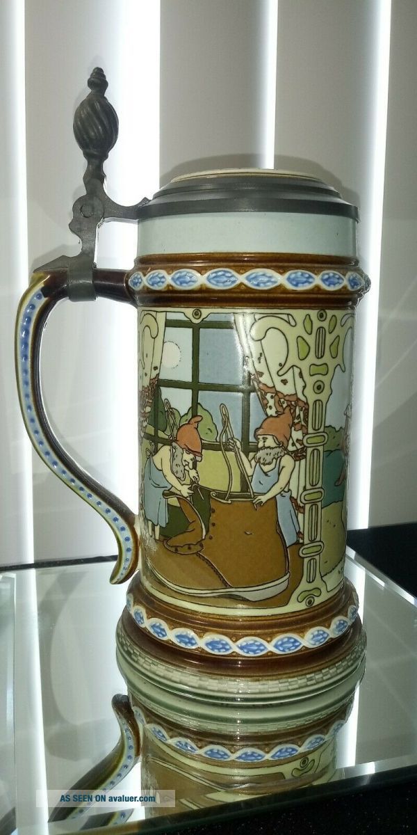 Mettlach Villeroy Boch Brothers Grimm Fairy Tale Lidded Stein 2904 ...