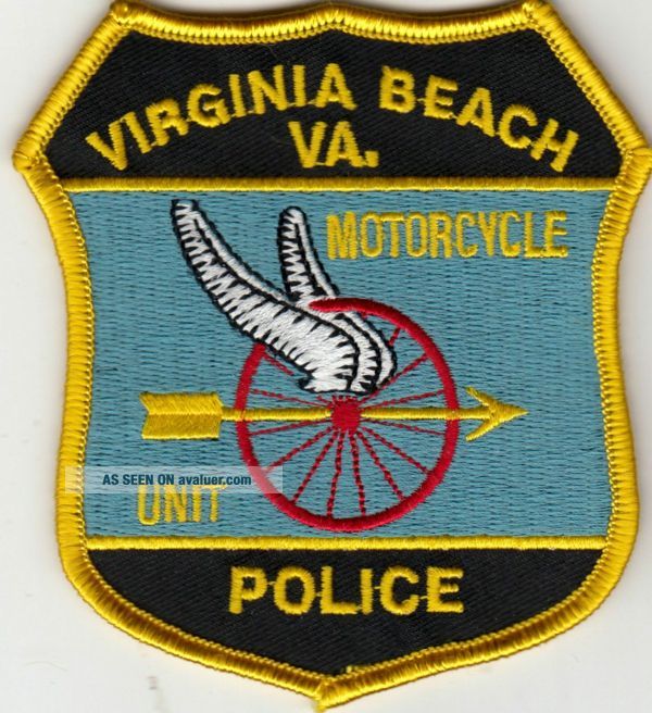 VIRGINIA BEACH POLICE MOTORCYCLE UNIT WINGED WHEEL PATCH VA | #24465584