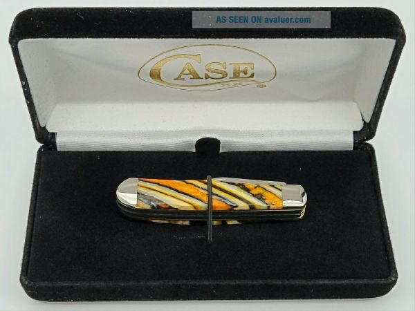 2020 Case XX USA Custom Tiny Trapper Knife Exotic Amber Grain Cut ...