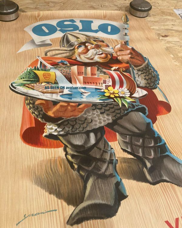 Vintage Poster - Oslo Norway Travel Poster By Knut Yran - Vikings ...