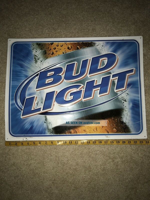 2002 Bud Light Metal Beer Sign Man Cave Beer Sign | #24498167