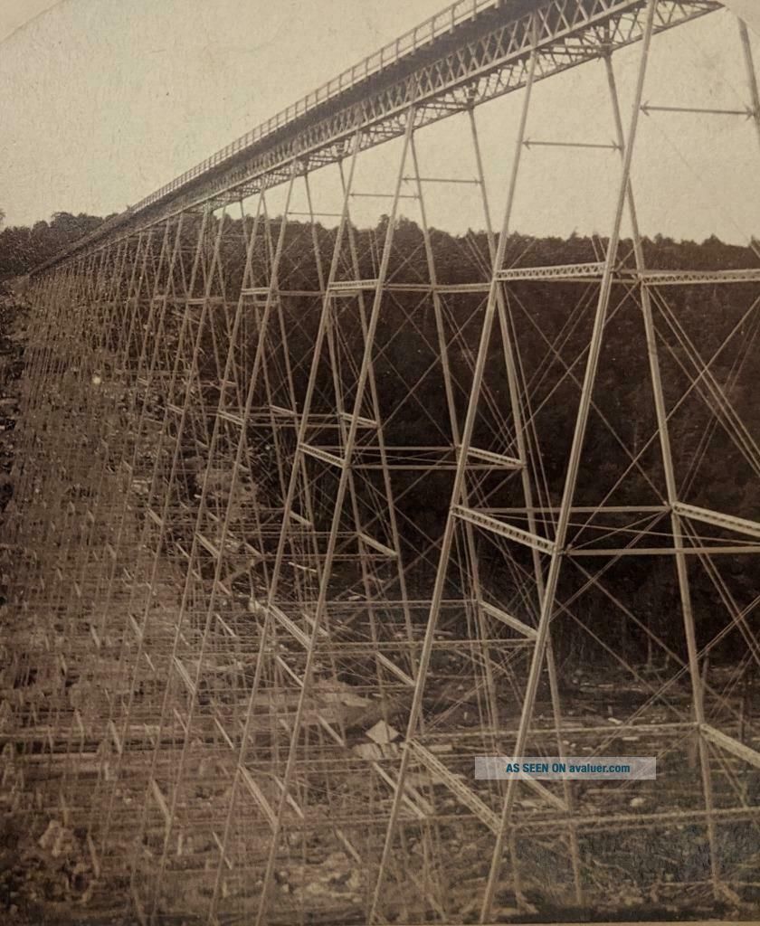 Ca. 1883 KINZUA BRIDGE RAILROAD TRESTLE VIADUCT McKEAN CO. PA By J ...